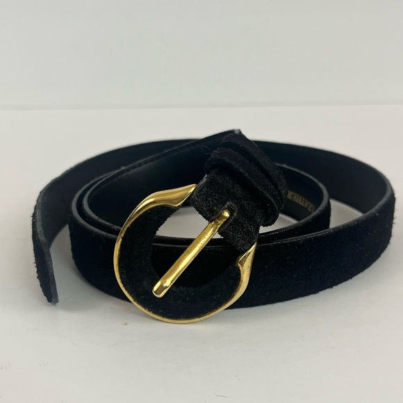 Milor | Accessories | Vintage Genuine Leather Black Suede Lucky ...